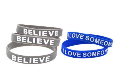 China Custom Silicone Wristbands 250x12x2mm Embossed Logo Sports Bracelets for Promotional Gifts for sale