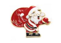 China Custom Enamel Snowman Lapel Pins Christmas Badge Collectible 0.8mm Zinc Alloy for sale