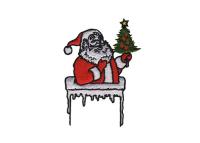 China Custom Embroidered Snowman Patch Iron On Christmas Jacket Stickers 65% Polyester 35% Nylon for sale