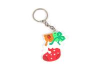 China Custom 3D Embossed Soft PVC Rubber Keychains Promotional Christmas Gifts 300pcs MOQ for sale