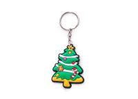 China Custom 3D Embossed Soft PVC Rubber Keychains Promotional Christmas Gifts 300pcs MOQ for sale