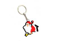 China Cartoon Embossed Soft PVC Keyring For Advertising Normal Size 50mm for sale