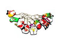 China Cartoon Embossed Soft PVC Keyring For Advertising Normal Size 50mm for sale