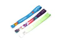 China Custom Heat Transfer Hand Wrist Bracelet Straps / Polyester Wristband Lanyards for sale