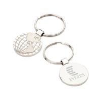 China Custom Stainless Steel Keychain 2D 3D Logo Printing Promotional Gift Key Ring 50mm for sale
