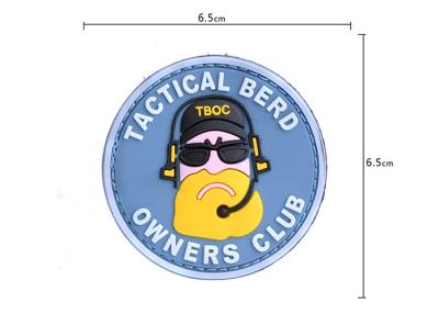 China Custom Round Soft PVC Patches Badge Morale Decorative for Clothing Caps 6 Colors for sale