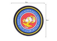 China Custom Round Soft PVC Patches Badge Morale Decorative for Clothing Caps 6 Colors for sale