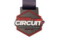 China Customized Metal Copper Football Medal with Ribbon 60mm Diameter 3mm Thickness for sale