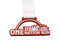 China Customized Metal Copper Football Medal with Ribbon 60mm Diameter 3mm Thickness for sale