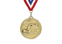 China Custom Gold Plated Zinc Alloy Sports Award Medals 7cm Diameter for Events for sale