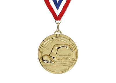 China Custom Gold Plated Zinc Alloy Sports Award Medals 7cm Diameter for Events for sale