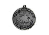 China Custom Metal Medallions Sports Match Badge with Ribbon Zinc Alloy 0.8mm-3.5mm for sale