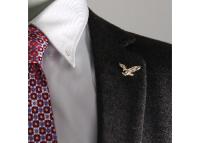 China Custom Enamel Lapel Pin Brooch Badge 1.48in Zinc Alloy Die Cast Gold Plating for sale