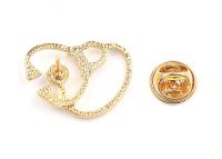 China Custom Enamel Lapel Pins for Women Aluminum Alloy Metal Brooches 1.25 Inch for sale
