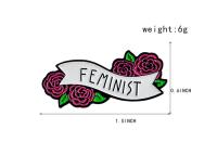 China Custom Enamel Lapel Pins for Women Aluminum Alloy Metal Brooches 1.25 Inch for sale