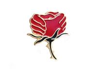 China Custom Enamel Lapel Pin Rose Bike Brooch Metal Badge 4.3cm Zinc Alloy Unisex Jewelry for sale