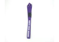 China Custom Purple Polyester Lanyards 555mm with Detachable Buckle and Key Ring for ID Badges for sale