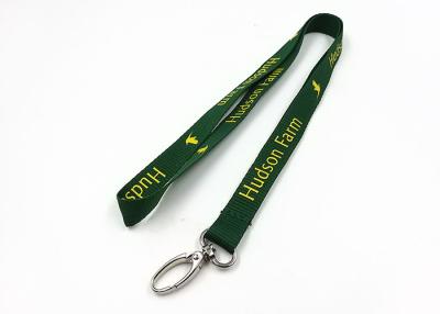China Custom Polyester Lanyards 20mm x 550mm Silkscreen Logo for ID Badge Promotional for sale