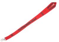 China Promotional Specialized Imprint Polyester Lanyards Red Color Silkscreen Printing for sale