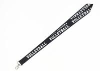 China Black Nylon Material Custom Business Lanyards With Full Color Printing for sale