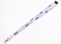 China Custom Silkscreen Printed Nylon Lanyard 46.5cm Neck Strap with Metal Clip for ID Badge for sale