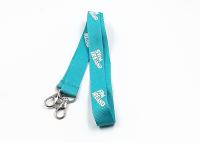 China Red Silkscreen Printing Single Custom Lanyards , Unlimited Print Id Neck Lanyard for sale