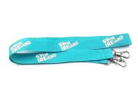 China Red Silkscreen Printing Single Custom Lanyards , Unlimited Print Id Neck Lanyard for sale