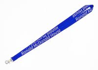 China Custom 460mm Length Imprinted Nylon Lanyards Turquoise Color With Thumb Trigger for sale