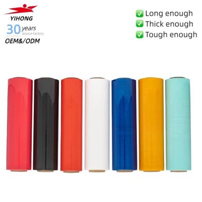 China YIHONG Packaging PE LLDPE Chemical Storage Transportation Custom Color Transparent Plastic Film 50cm 300m Stretch Film Rolls for sale