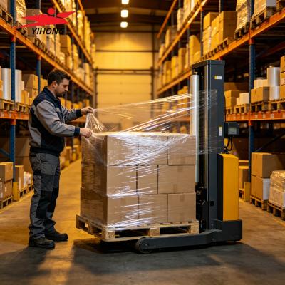 China YIHONG Flatbed Hand Stretch Film Durable Anti Puncture Industrial PE Stretch Foil for Goods Wrapping for sale