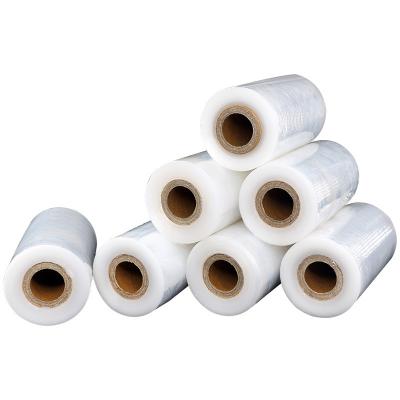 China Premium High Elastic Tear Resistant LLDPE Transparent Protective Hand Stretch Film Rolls for Pallet Logistics Industrial Packing for sale