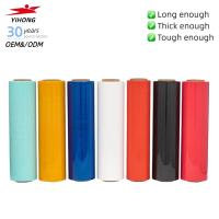 China YIHONG Multicolor PE Stretch Wrap Window Film Customized 80 Gauge Width Pallet Wrap Film Soft High Tensile Roll Packaging for sale