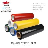 China YIHONG Multicolor PE Stretch Wrap Window Film Customized 80 Gauge Width Pallet Wrap Film Soft High Tensile Roll Packaging for sale