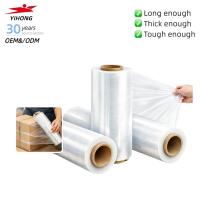 China YIHONG Transparent PE Film Hand Stretch Film Pallet Stretch Wrap Clear Hand Pallet Wrap for sale