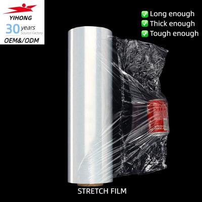 China YIHONG Factory Price Soft Transparent PE Stretch Wrapping Film with Casting for Chemical Packaging for sale