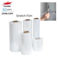 China YIHONG PE Soft Glossy Stretch Film Moisture Proof Transparent Winding Packaging Reinforcement Protection Large Number Film for sale