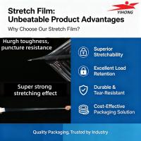 China YIHONG Parcel Pallet Wrap Film Lightweight Adhesive for Household Logistics Small Cargo Pallet Packing for sale