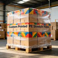 China YIHONG Wrapping Film Packing Clear LLdpe Plastic Wrap Roll Polyethylene Package Carton Transparent Stretch Film for sale