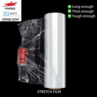 China YIHONG Linear Low Density Polyethylene Packaging Film Transparent Virgin Material Soft Moisture Proof 17 20 23 Micron 500mm for sale