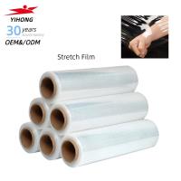 China YIHONG PE Soft Glossy Stretch Film High Transparency Moisture Proof Machine Grade Packaging Reinforcement Protection 50cm Width for sale