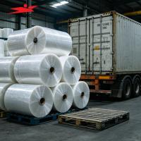 China YIHONG Custom Size Industrial Stretch Film 50KG Jumbo Roll High Tensile Logistics Packing Stretch Wrap for sale