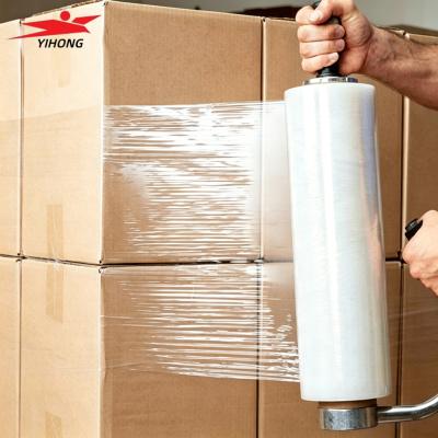 China YIHONG Wholesale Quality LLDPE Stretch Film Soft Moisture Proof Packaging Film Strong Adhesion Logistic Wrapping for sale