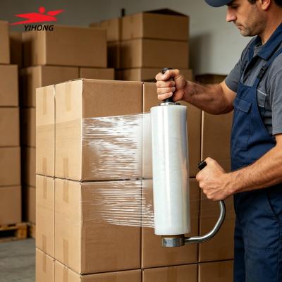 China YIHONG 15 Micron Clear Pallet Wrap Industrial Logistics Packing Plastic Film for sale