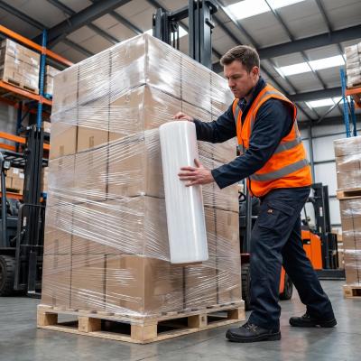 China YIHONG Soft LLDPE Moisture Proof Stretch Wrap Film Self Adhesive for Moving House Furniture Packing Pallet Shipping Storage for sale
