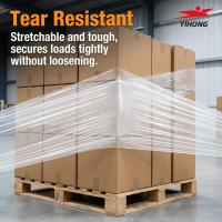 China 18 1000ft Soft LLDPE Clear Stretch Wrap Film 4 Rolls Pack 80 Gauge Durable Self Cling for Pallet Wrapping Moving Shipping for sale