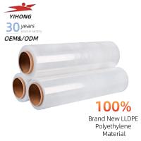 China Pre-Stretched Soft LLDPE Casting Stretch Film 12 Microns 500mm YIHONG High Efficiency Pallet Wrap for Chemical Logistics Cost for sale