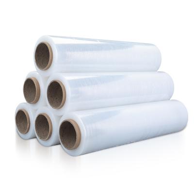 China Customized Logo Printing Glossy LLDPE Soft Shrink Stretch Film Pallet Wrapping Roll Compostable Degradable Bottle Carton Box for sale