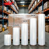 China YIHONG Lldpe Stretch Film Roll Clear Transparent 80 Gauge 23 Micron 500mm Width for Pallet Packaging Moving Packing Use for sale