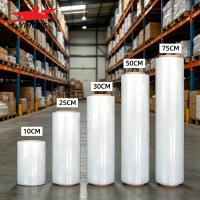 China YIHONG Industrial Heavy Duty Stretch Wrap Film Transparent Black Color Hand Roll for Logistics Wrapping for sale