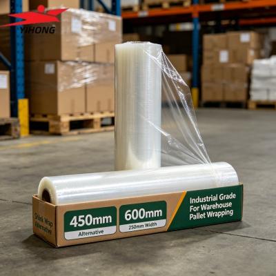 China YIHONG Transparent Stretch Film 450mm 600mm 250mm Width Shrink Wrap Alternative Industrial Grade for Warehouse Pallet Wrapping for sale
